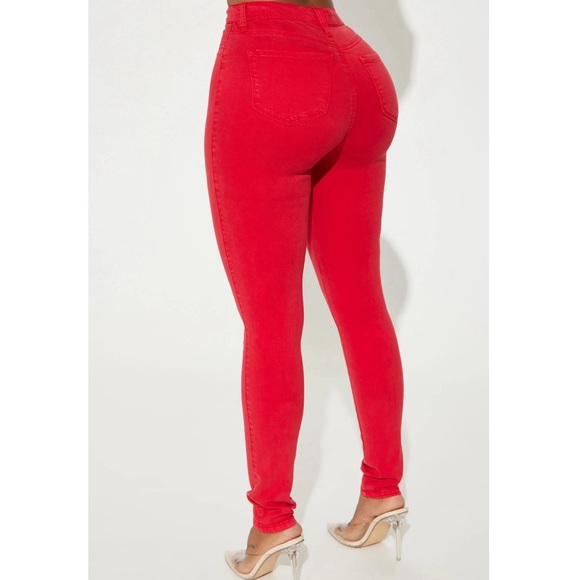 Jeans | On Fire Blazing Red High Waist Superior Stretch Skinny Jeans ...